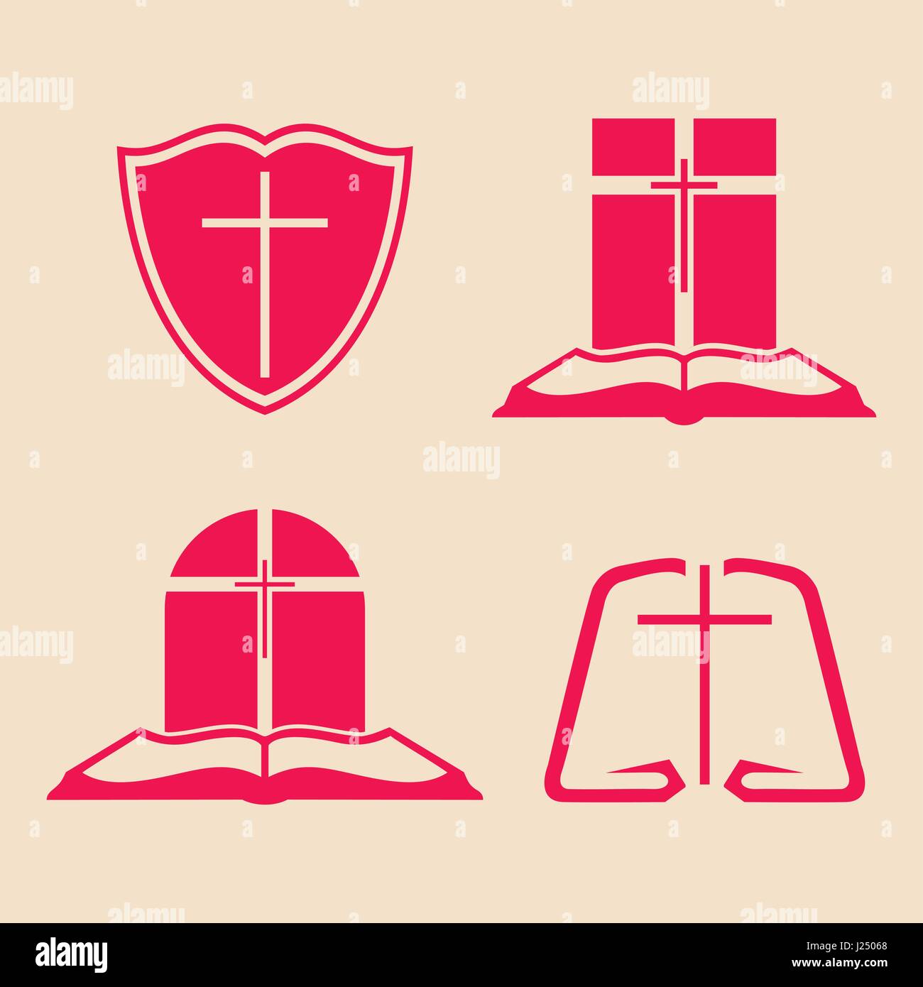 Set of biblical logos for the church Stock Vector Image & Art - Alamy