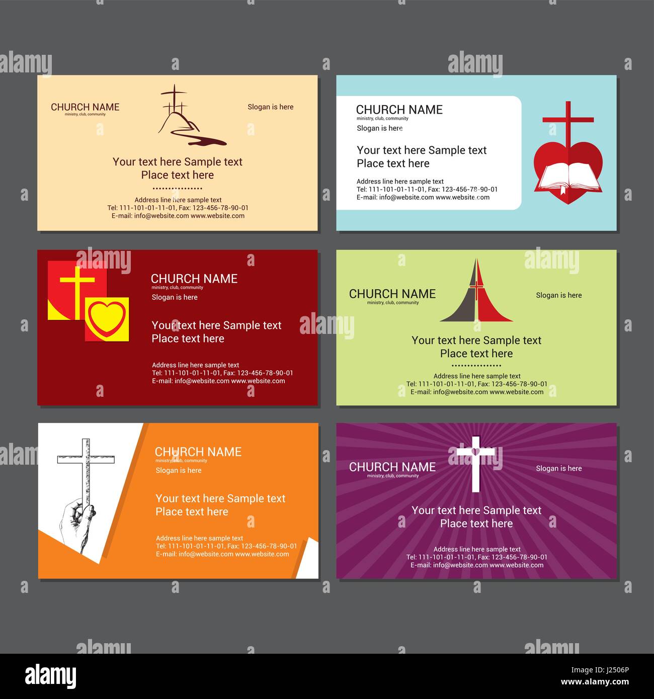 Set christian business cards for the church Stock Vector Image & Art ...