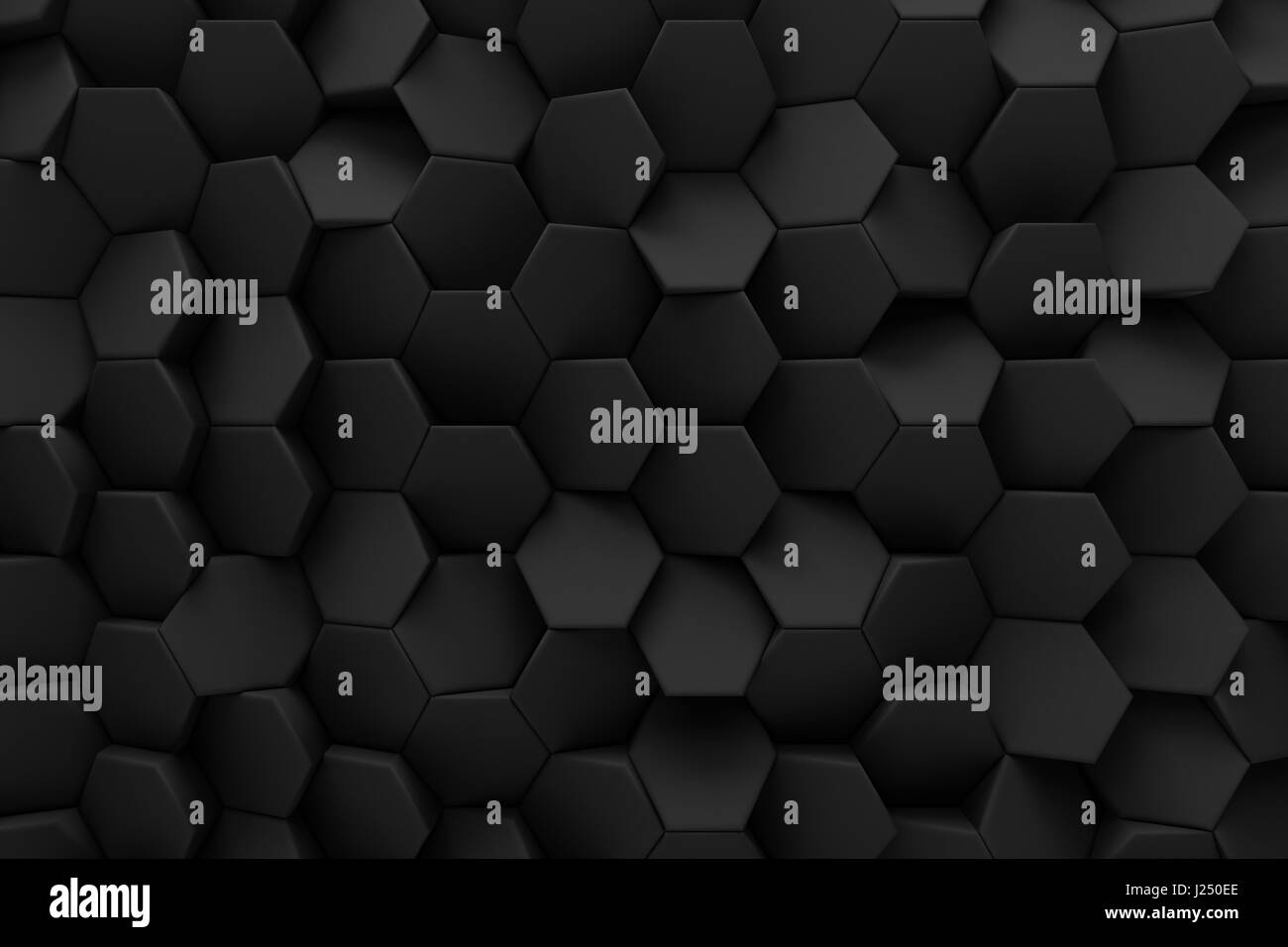 abstract hexagon black bee hive modern technology background 3d render ...