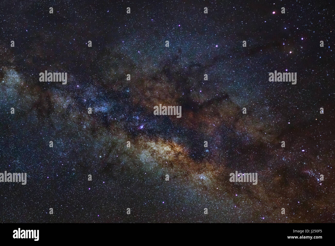 Close-up of Milky way galaxy with stars and space dust in the universe ...