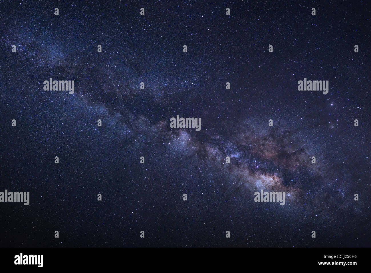 Milky Way galaxy, Long exposure photograph, with grain.High resolution ...