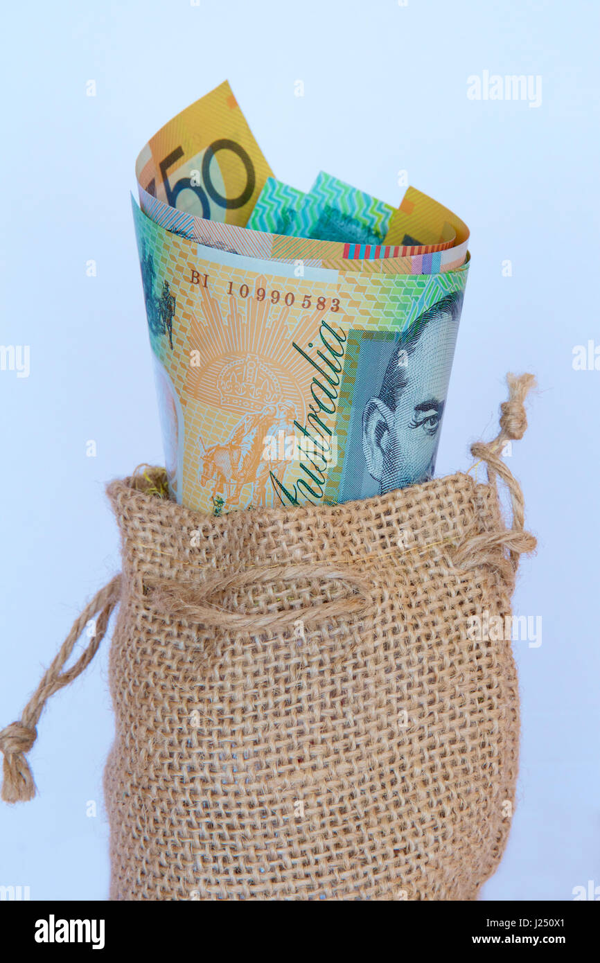 Australian dollar money bag hi-res stock photography and images - Alamy