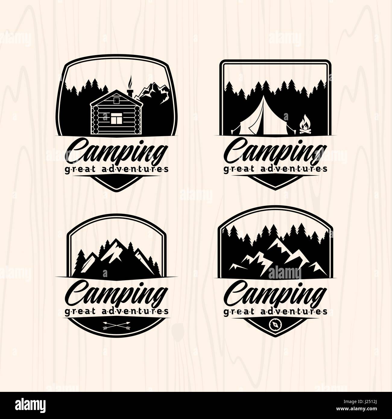 Set of logos for camping Stock Vector Image & Art - Alamy