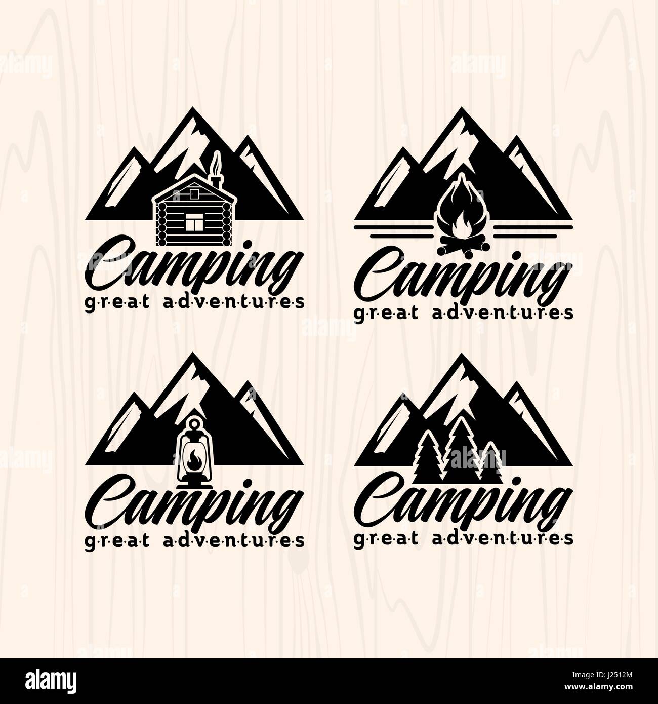Set of logos for camping Stock Vector Image & Art - Alamy