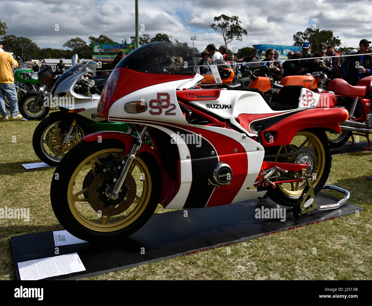 Bimota SB2 motorbike with 750 Suzuki motor in custom frame Stock Photo ...
