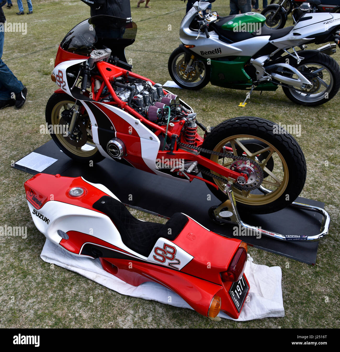 Bimota SB2 motorbike with 750 Suzuki motor in custom frame Stock Photo ...