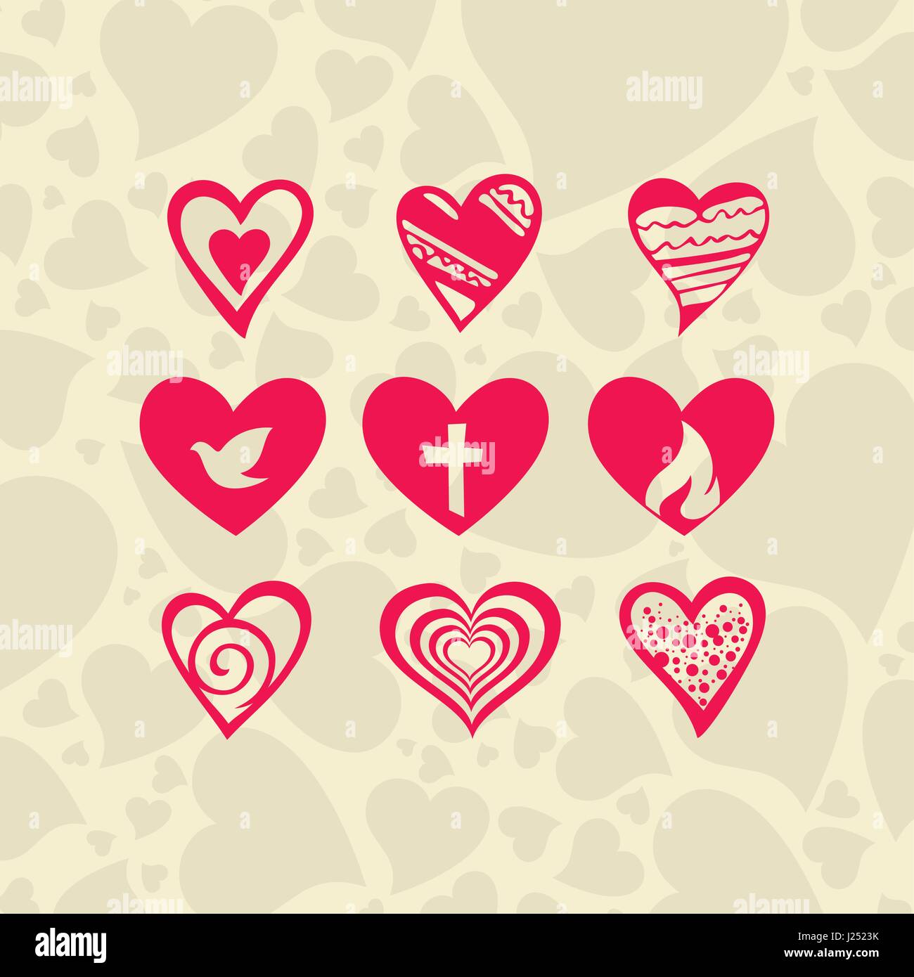 Church hearts Stock Vector Images - Alamy