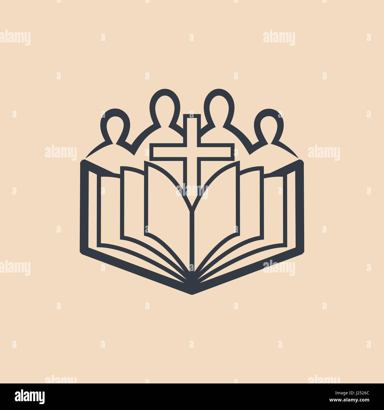 Church logo. Believers in Christ Jesus in a church with a biblical ...