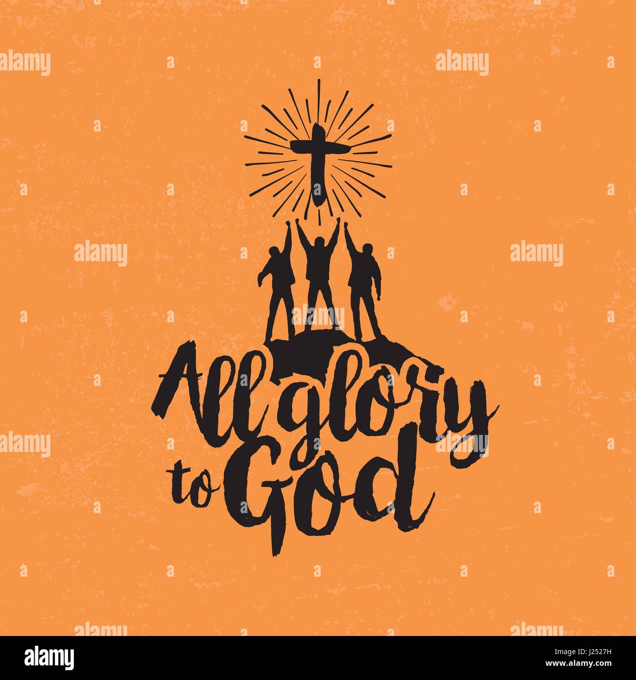 Christian print. All glory to God Stock Vector Image & Art - Alamy