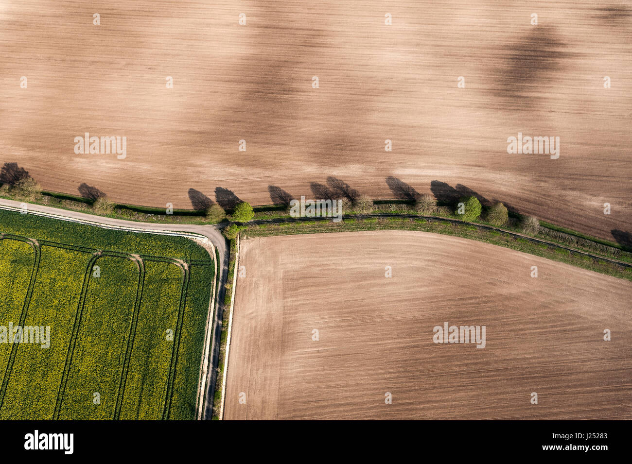 AERIAL VIEW of agriculture crops and farmland Stock Photo - Alamy