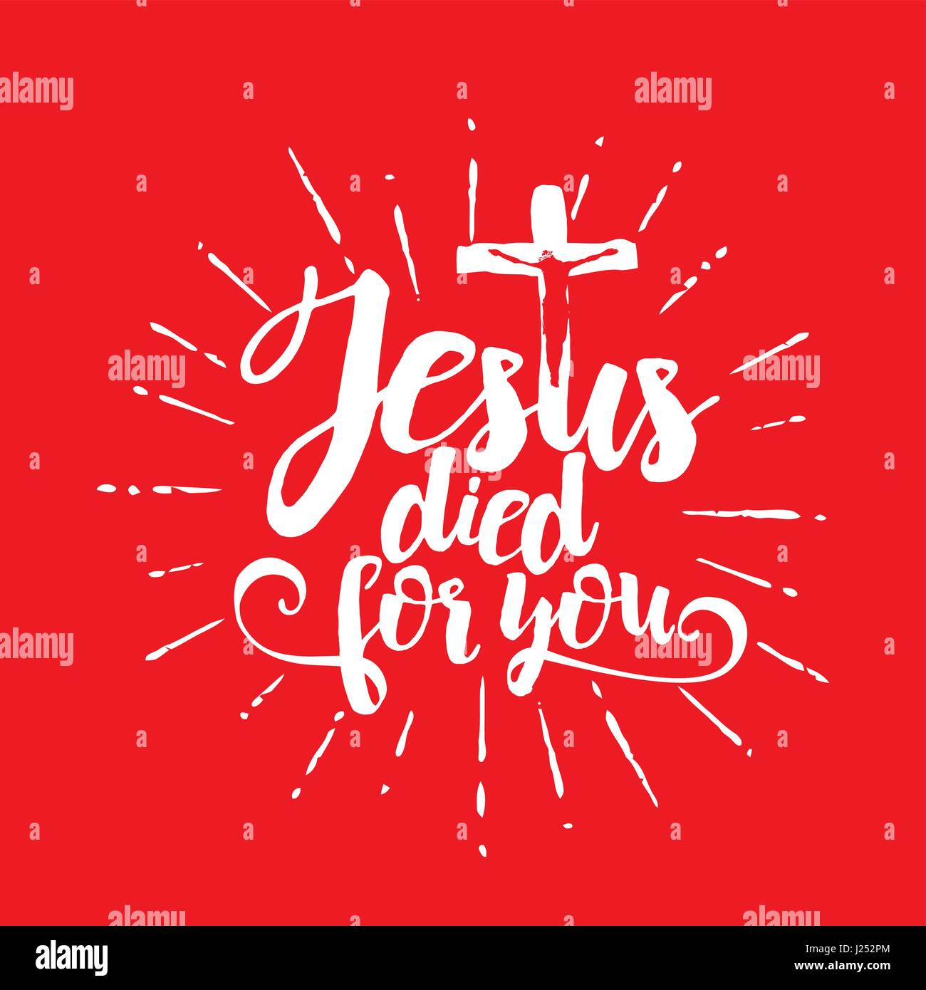 Christian print. Jesus died for you Stock Vector Image & Art - Alamy