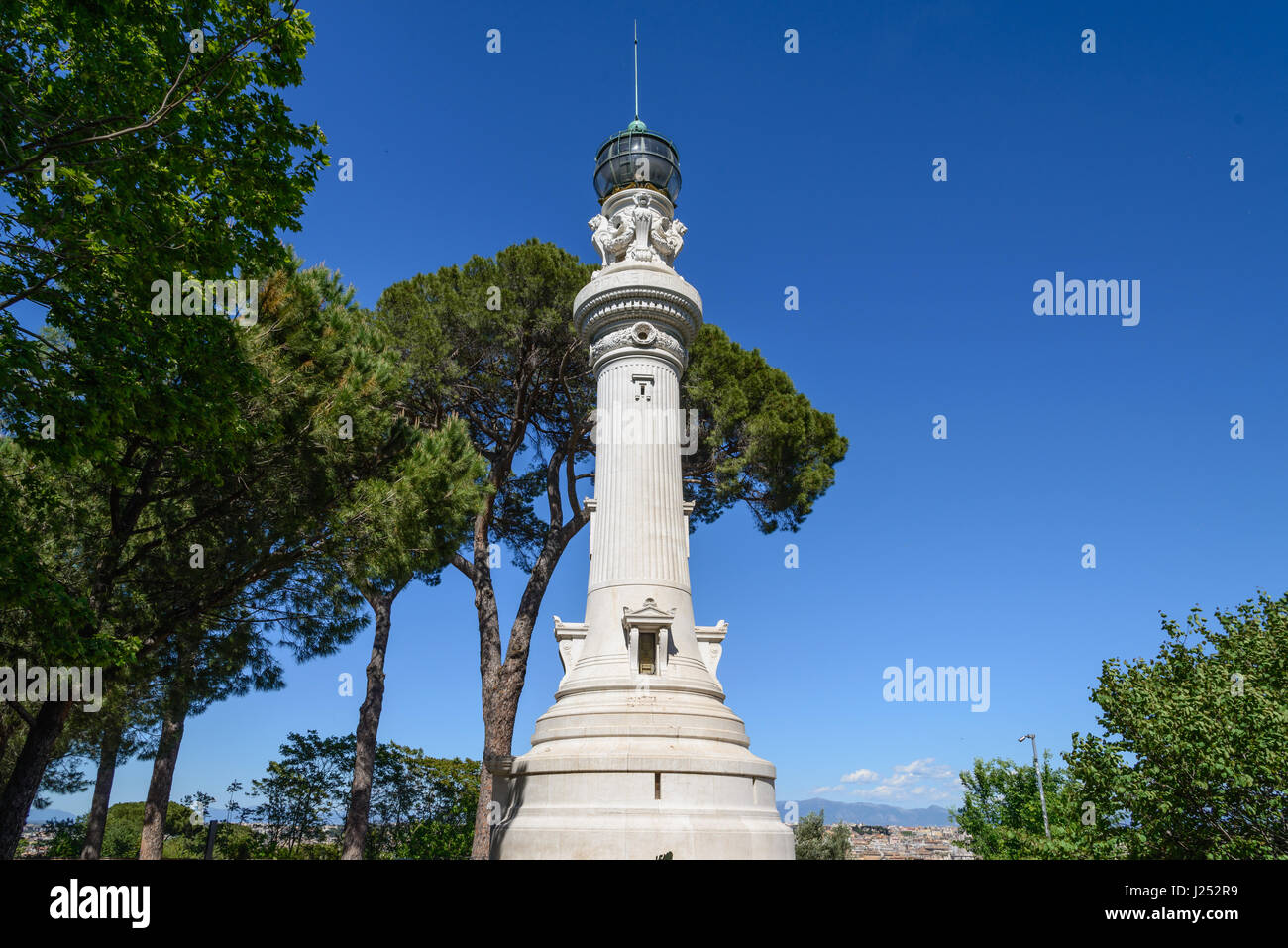 a view of gianicolo lighthouse in Rome, Italy Stock Photo - Alamy