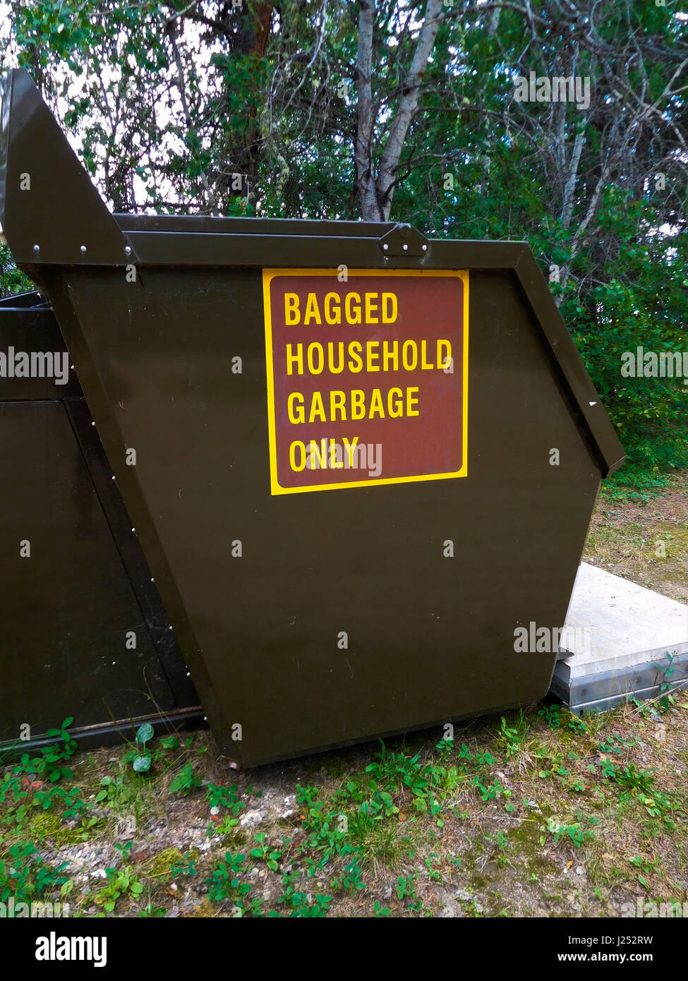 Camp site litter bin hi-res stock photography and images - Alamy