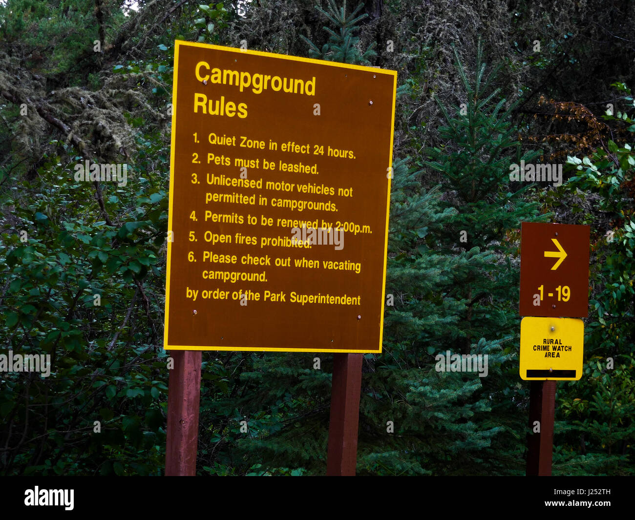 Park Rules Sign Stock Photos & Park Rules Sign Stock Images - Alamy
