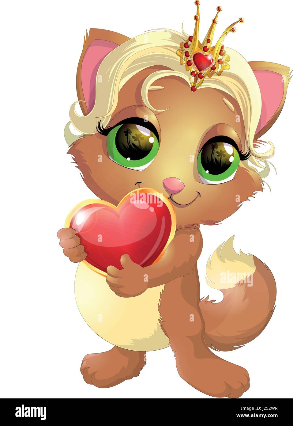 Kitty princess with decorations Stock Vector Image & Art - Alamy