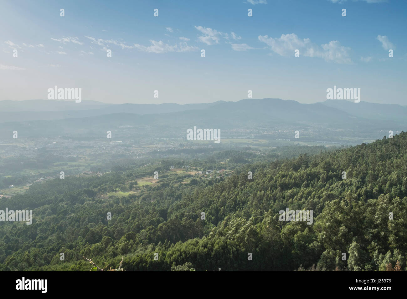 Mountainous view with vegetation, portugal, minho Stock Photo - Alamy