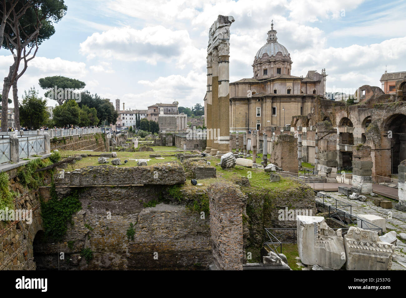 a view of fori imperiali in Rome, Italy Stock Photo - Alamy