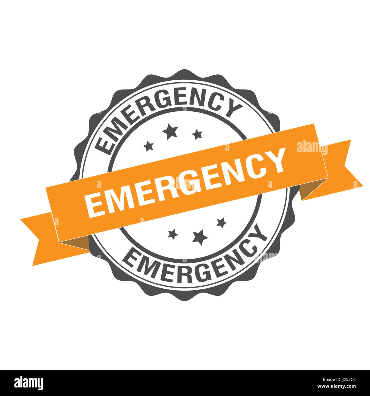 Emergency stamp illustration Stock Photo - Alamy