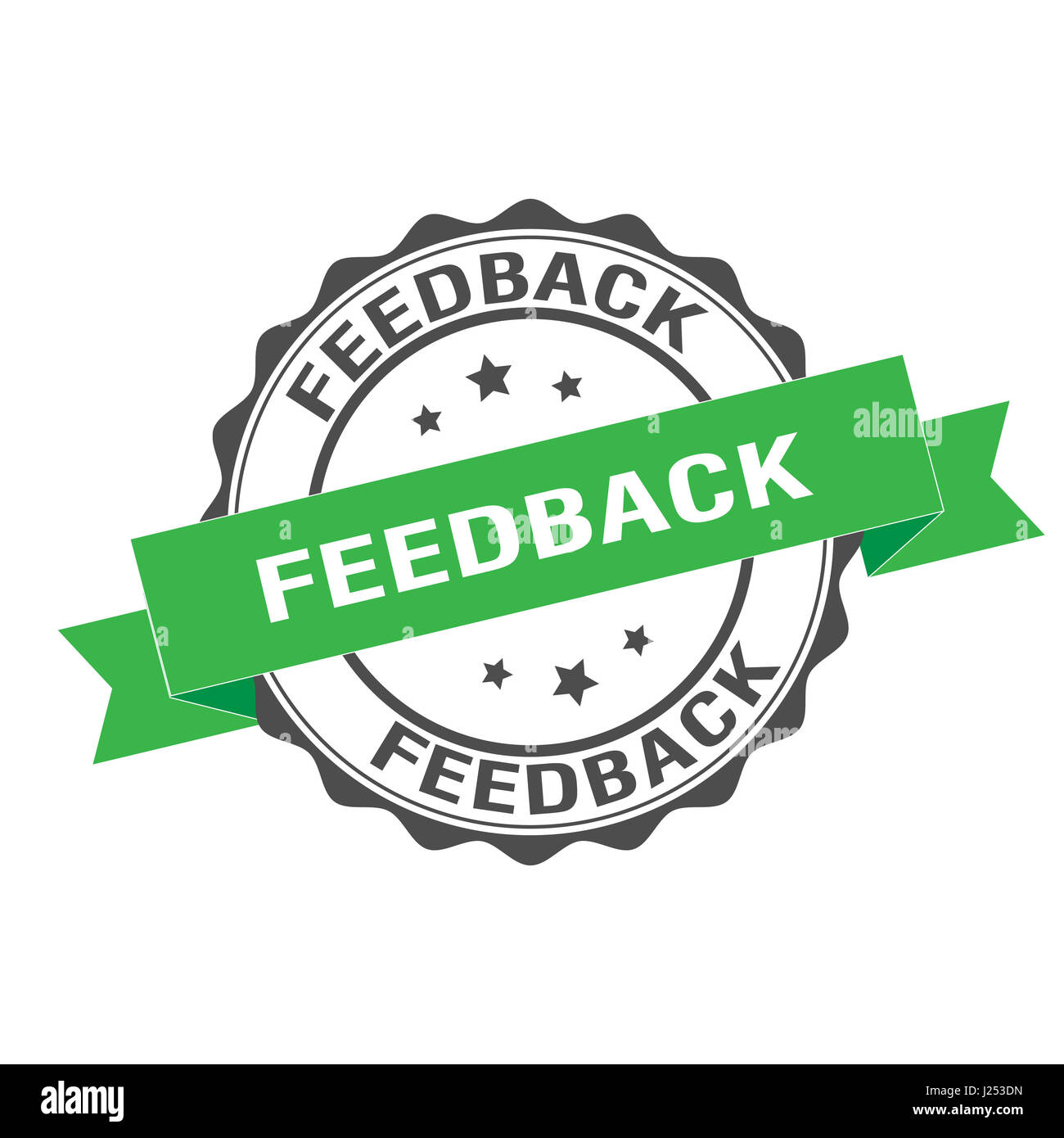 Feedback stamp illustration Stock Photo - Alamy