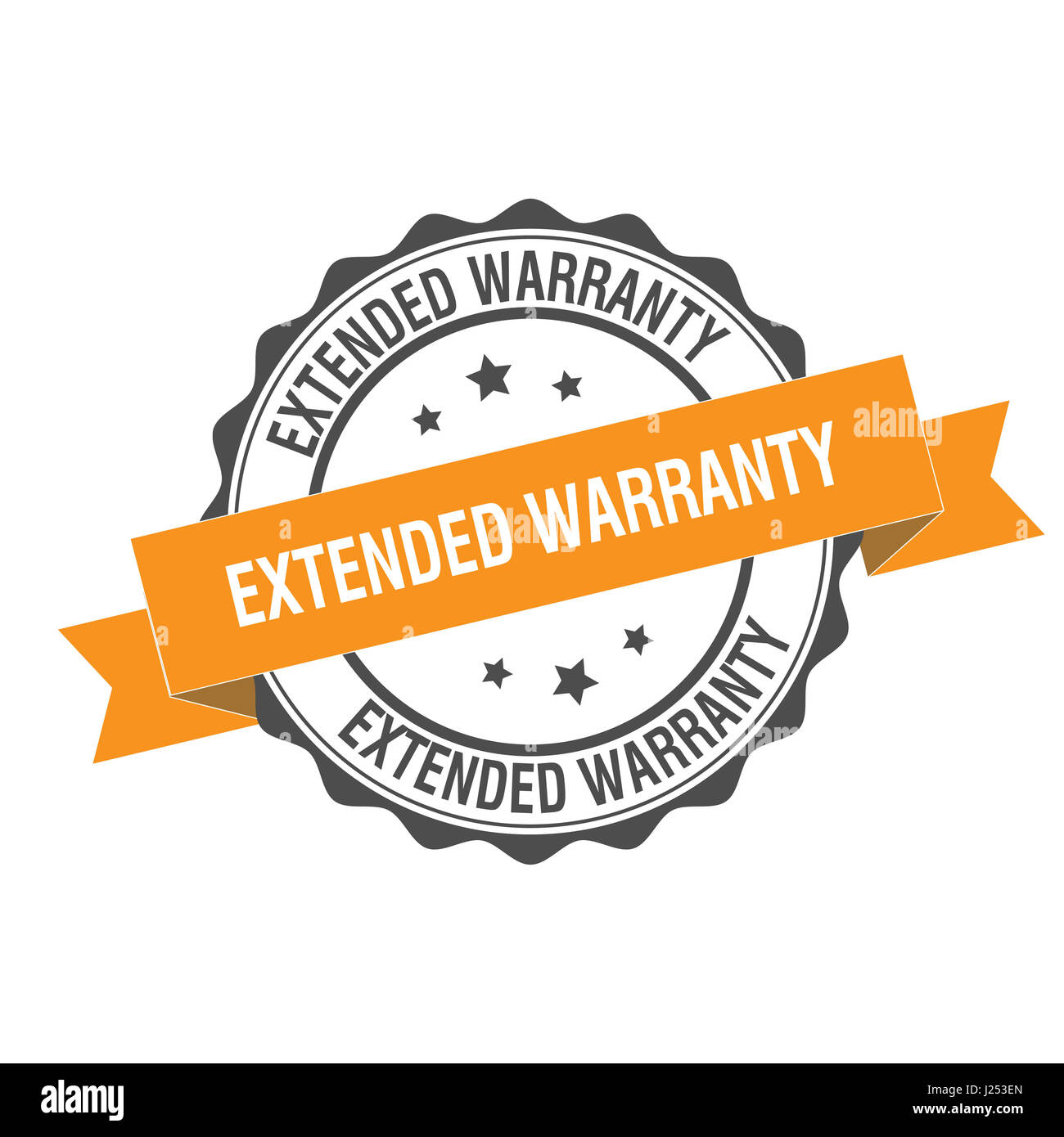 Extended warranty stamp illustration Stock Photo - Alamy