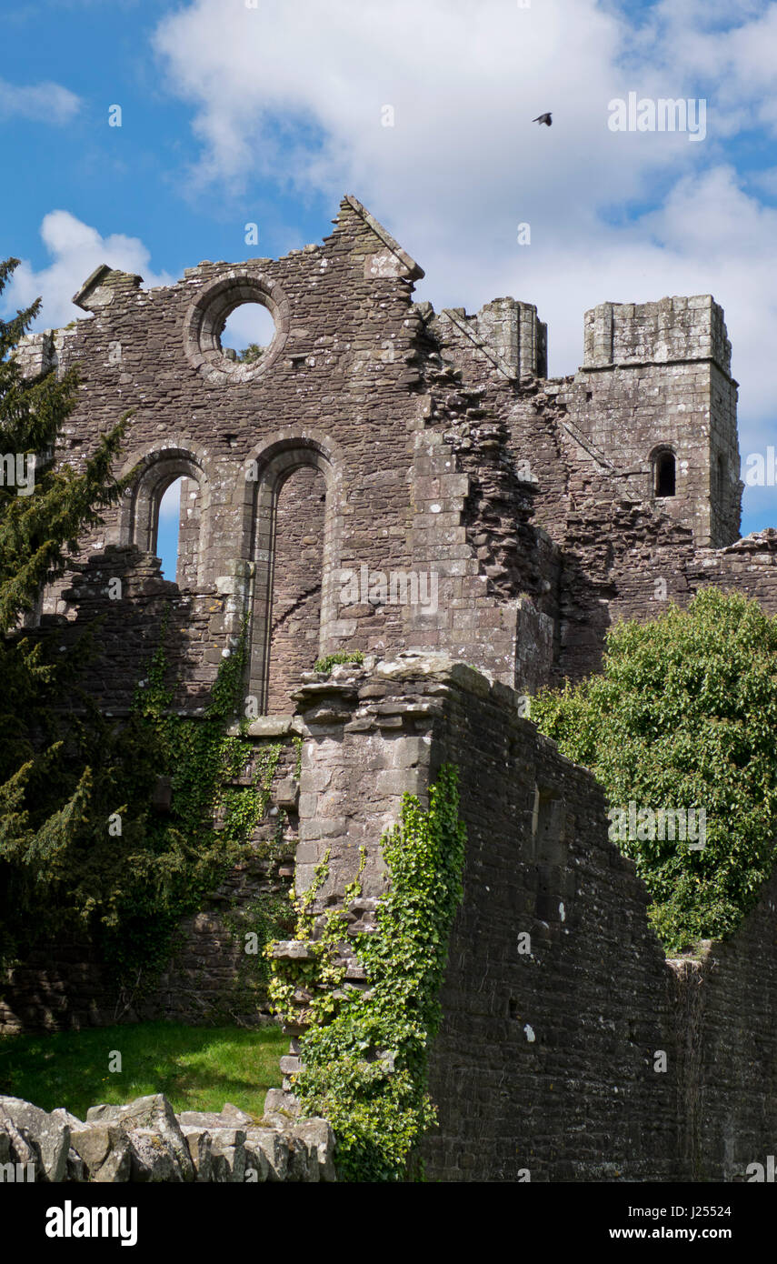 Site of medieval Llanthony Abbey, of the Cistercian order of monks, at ...