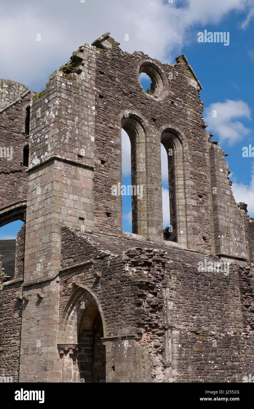 Site of medieval Llanthony Abbey, of the Cistercian order of monks, at ...