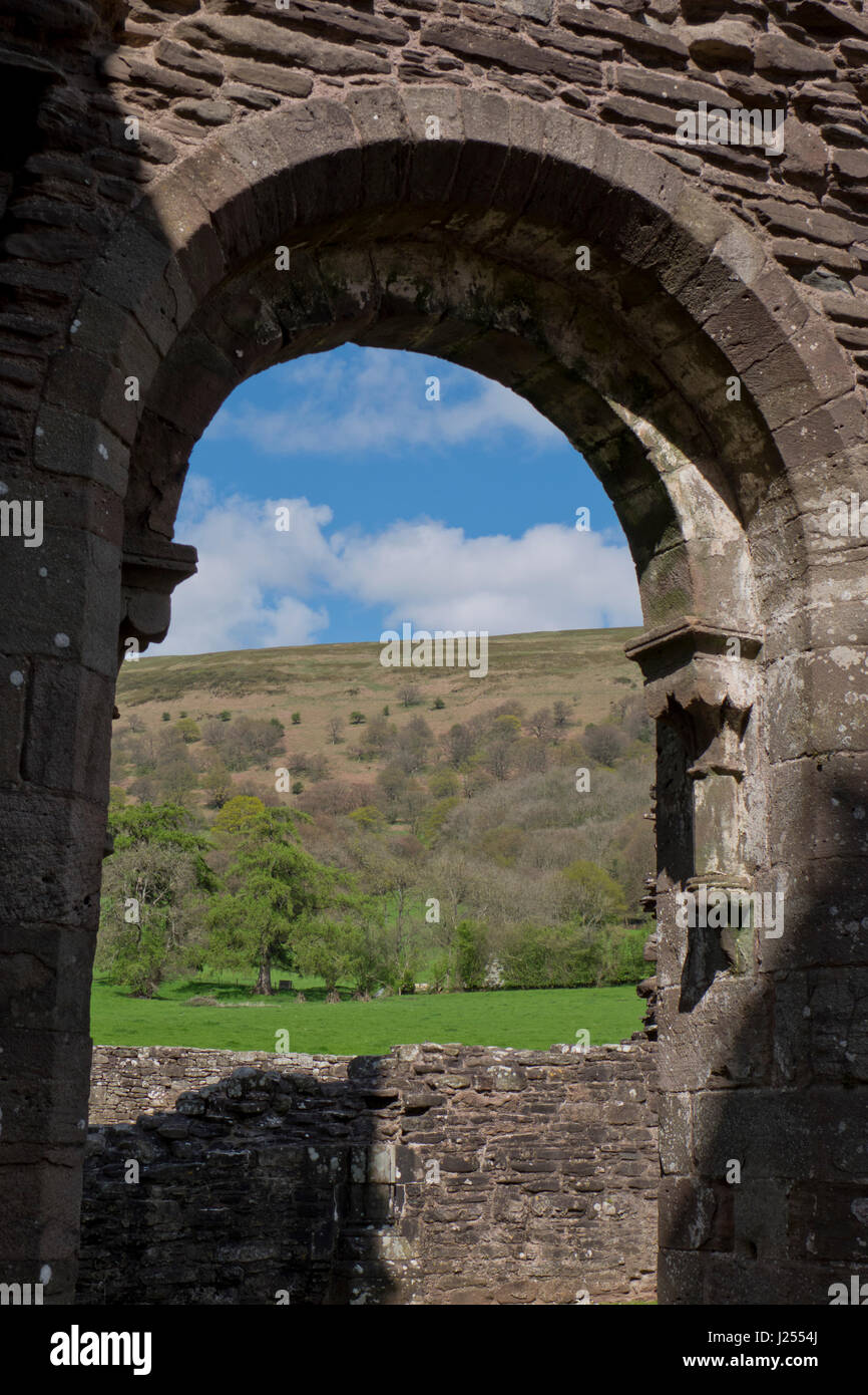 Site of medieval Llanthony Abbey, of the Cistercian order of monks, at ...
