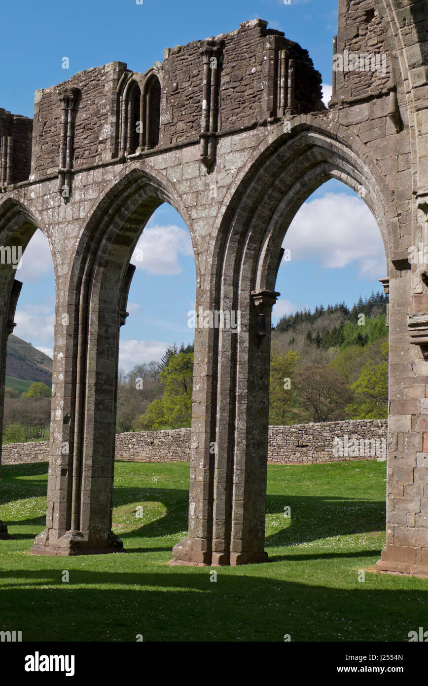 Site of medieval Llanthony Abbey, of the Cistercian order of monks, at ...