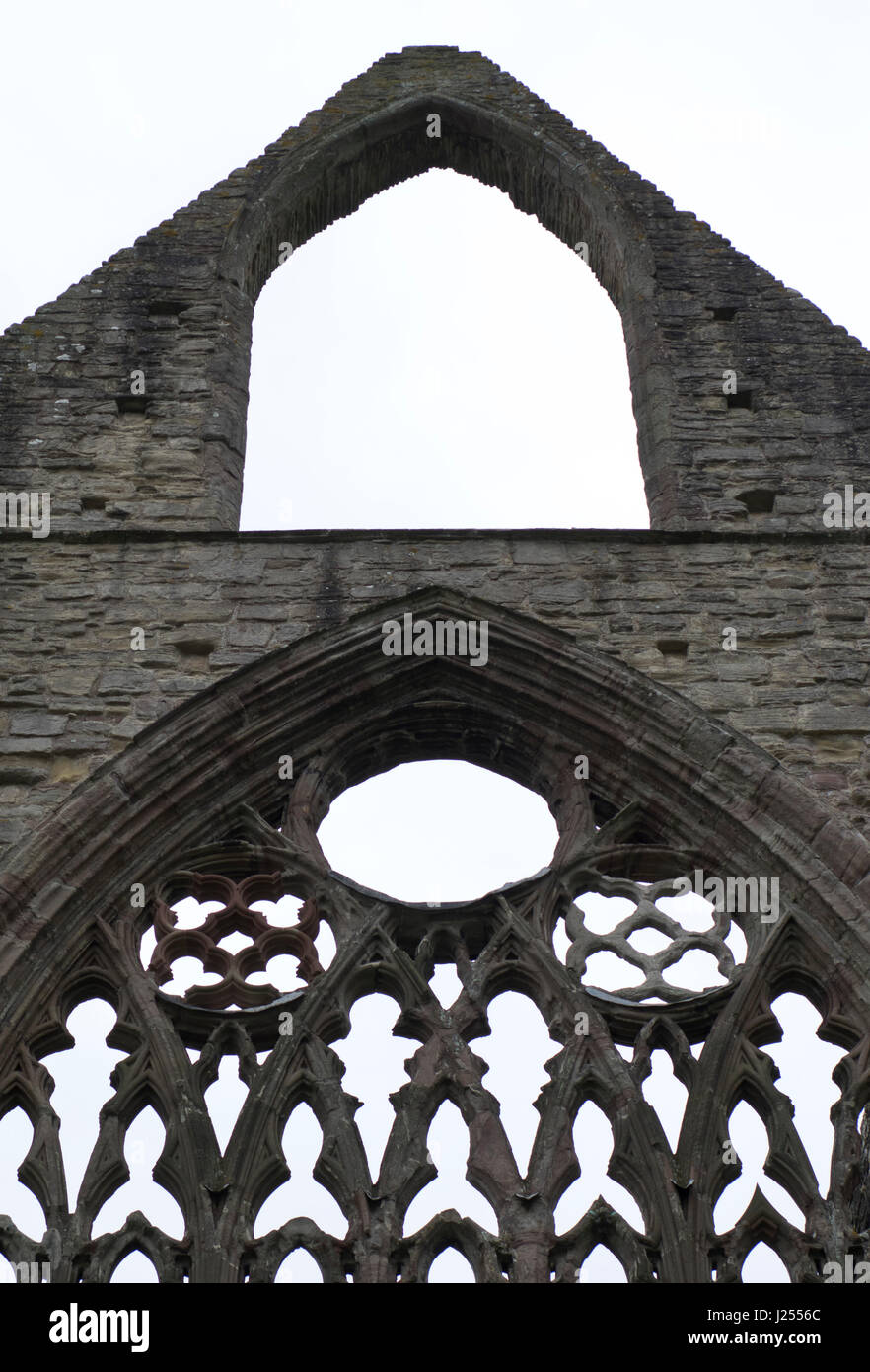 Site of medieval Tintern Abbey, of the Cistercian order of monks, at ...