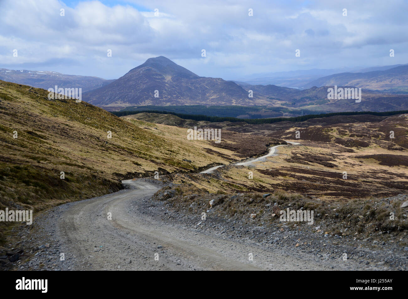 The Scottish Mountain Munro Schiehallion from the Foss Barytes Mine ...