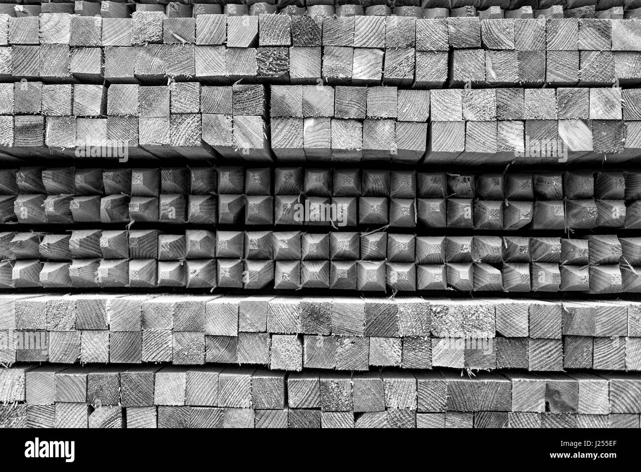 Stacking timber Black and White Stock Photos & Images - Alamy