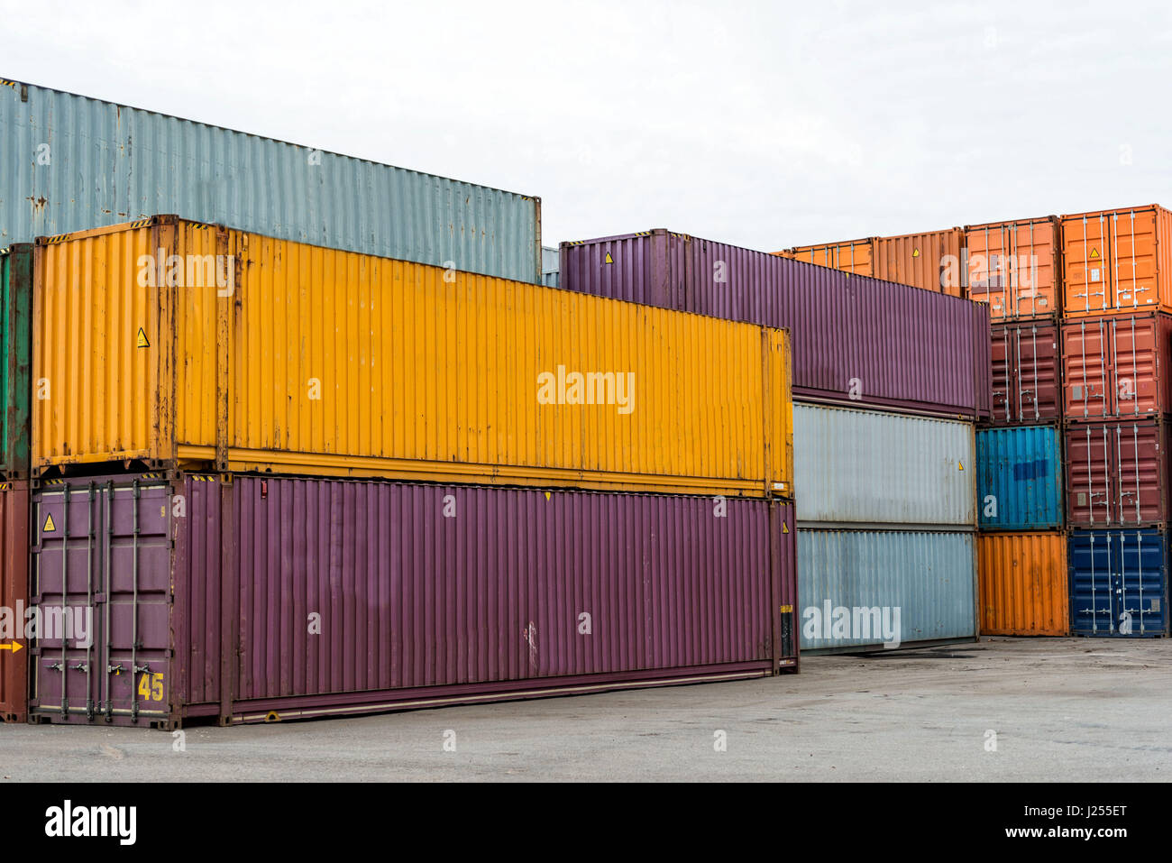 Container Stacking Area High Resolution Stock Photography and Images ...