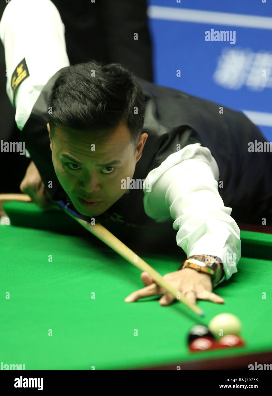 Marco Fu during his match against Neil Robertson on day Ten of the ...
