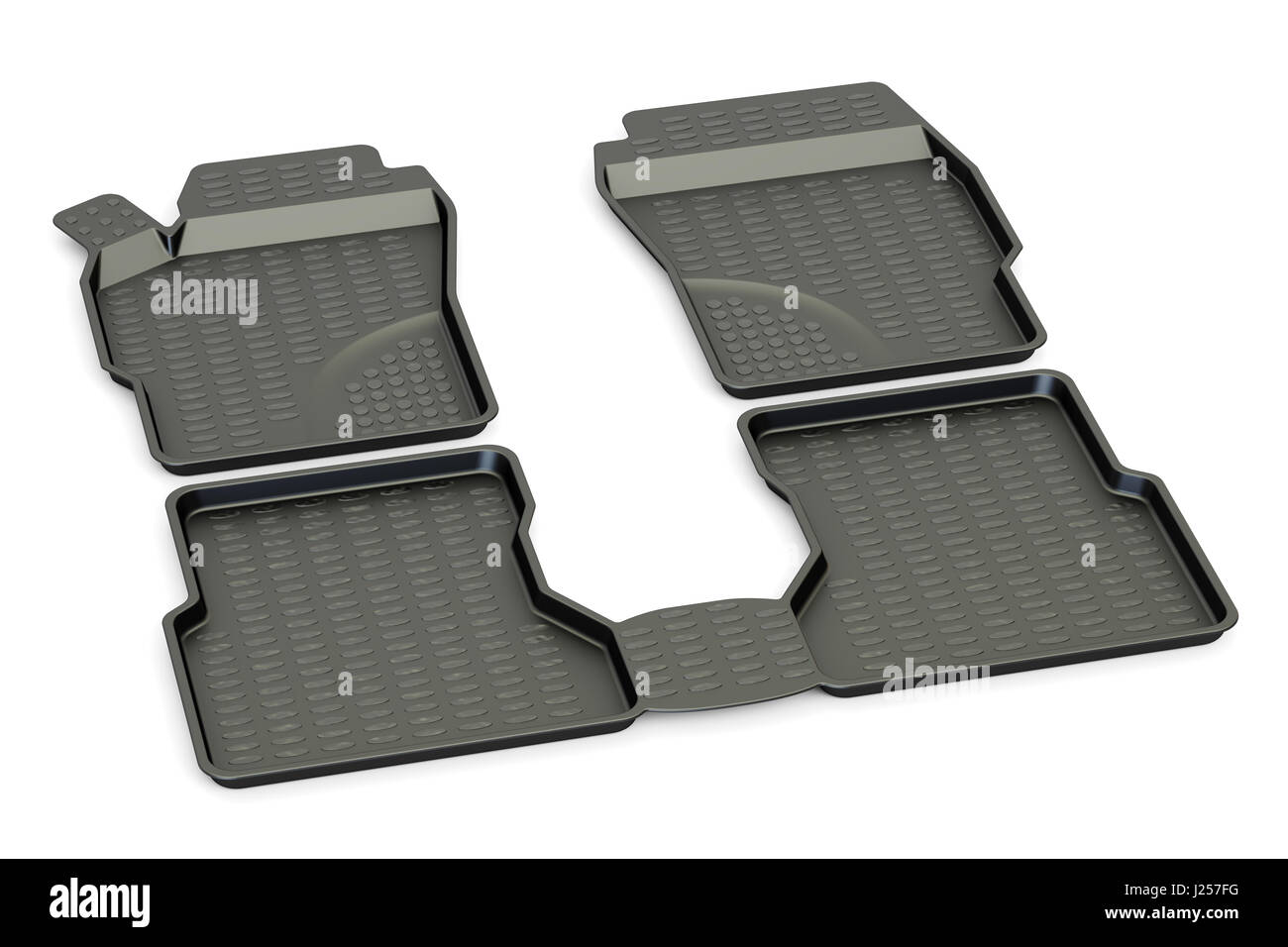 Car mats closeup, 3D rendering isolated on white background Stock Photo ...