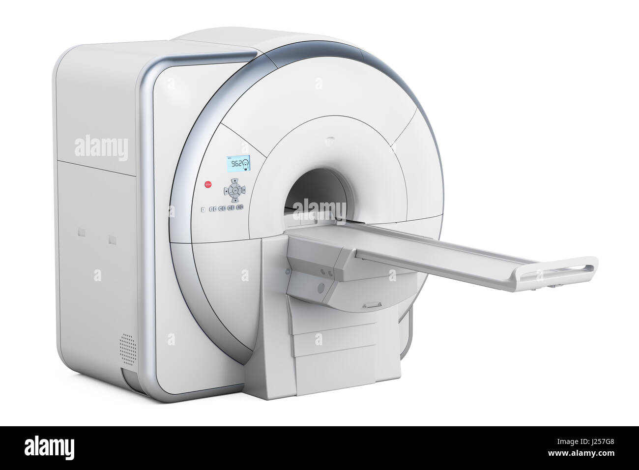 Magnetic Resonance Imaging Scanner MRI, 3D rendering isolated on white ...