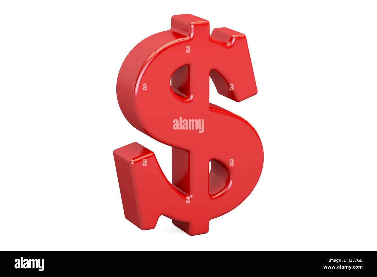 red dollar symbol, 3D rendering isolated on white background Stock ...