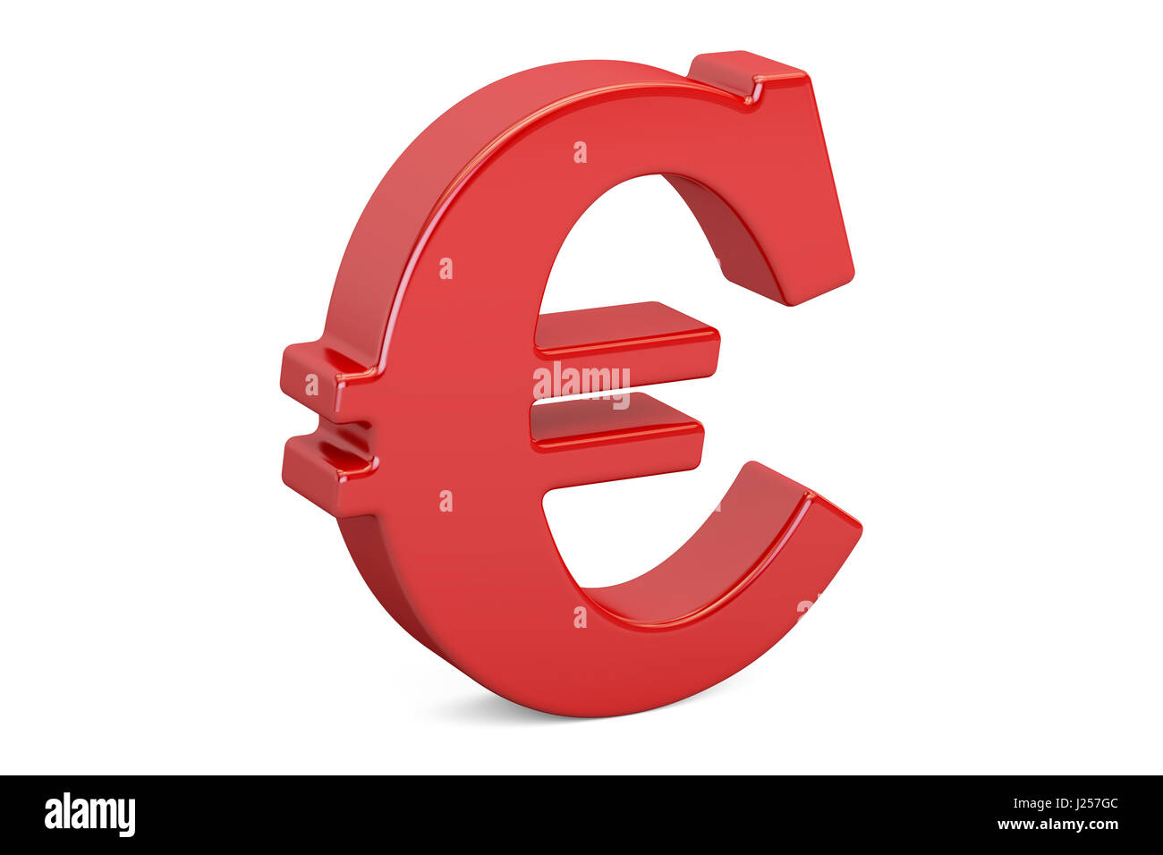 Red euro symbol, 3D rendering isolated on white background Stock Photo ...