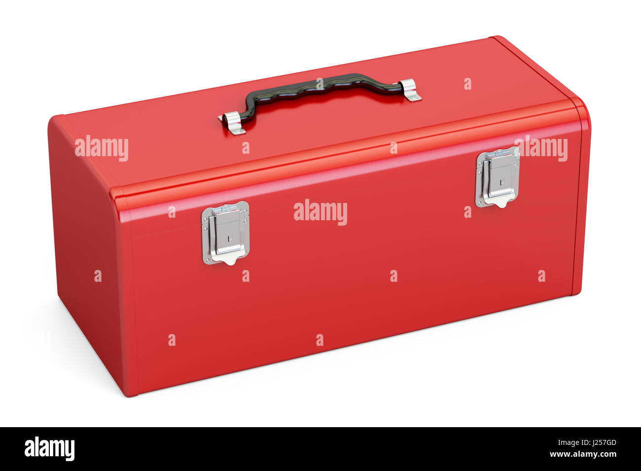 Red Toolbox, 3D rendering isolated on white background Stock Photo - Alamy