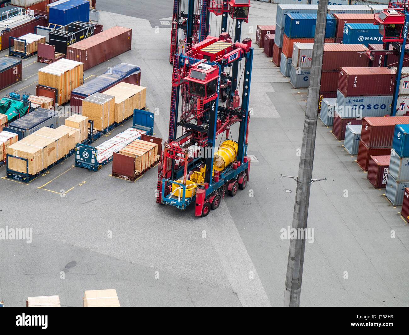 CTT Container Terminal Tollerort in the Port of Hamburg, Germany Stock ...
