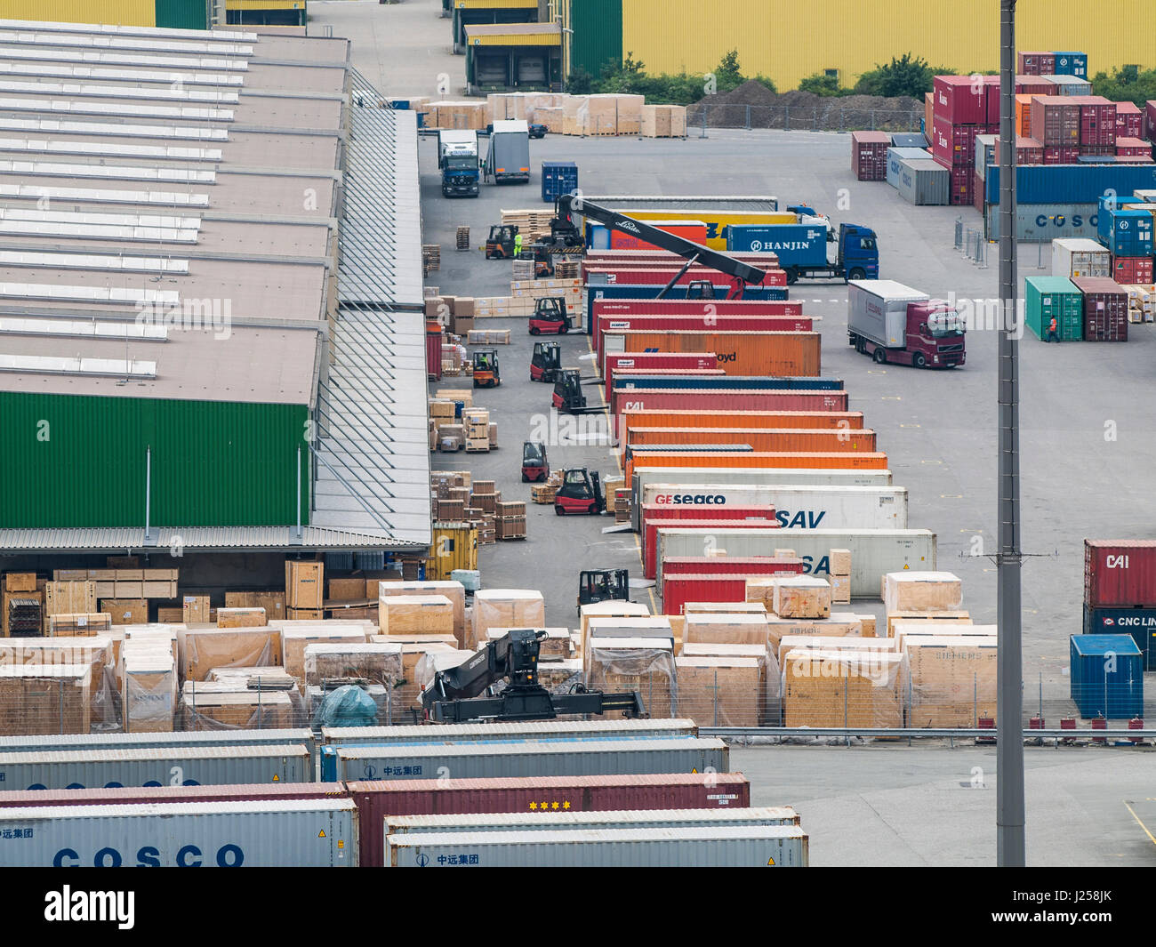 Container Packing Station at CTT Container Terminal Tollerort in the ...