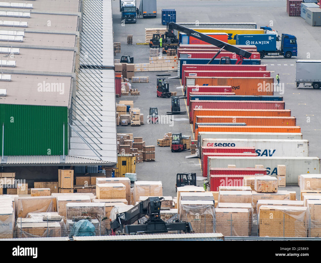 Container Stacking Area High Resolution Stock Photography and Images ...