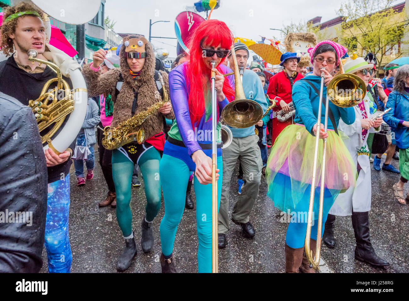 The fabulous Carnival Band entertains at the Earth Day Parade and ...