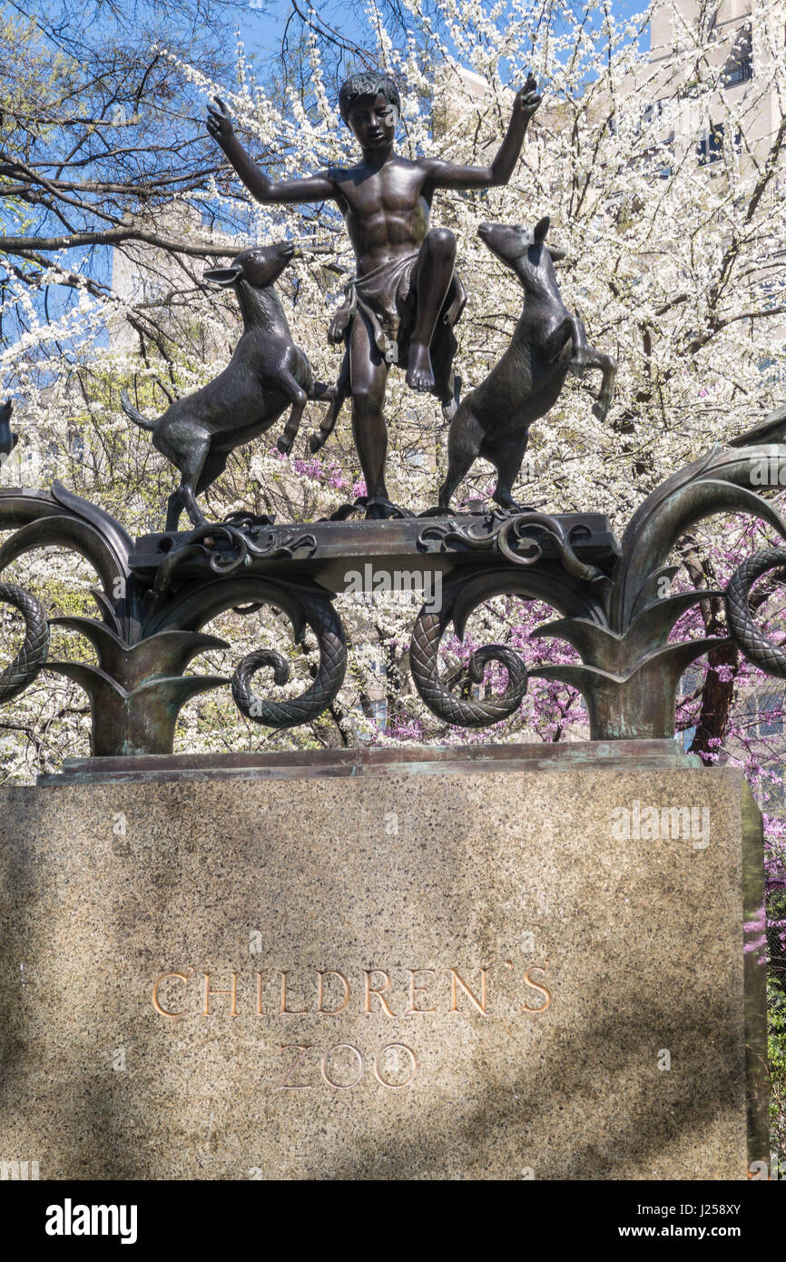 The Lehman Gates are a Bronze Sculptural Landmark at the Children's Zoo ...