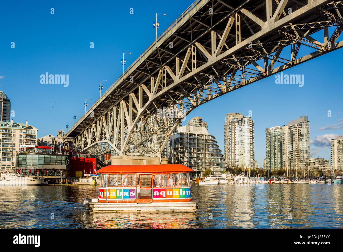 Aquabus passenger ferry, False Creek, Vancouver, British Columbia ...