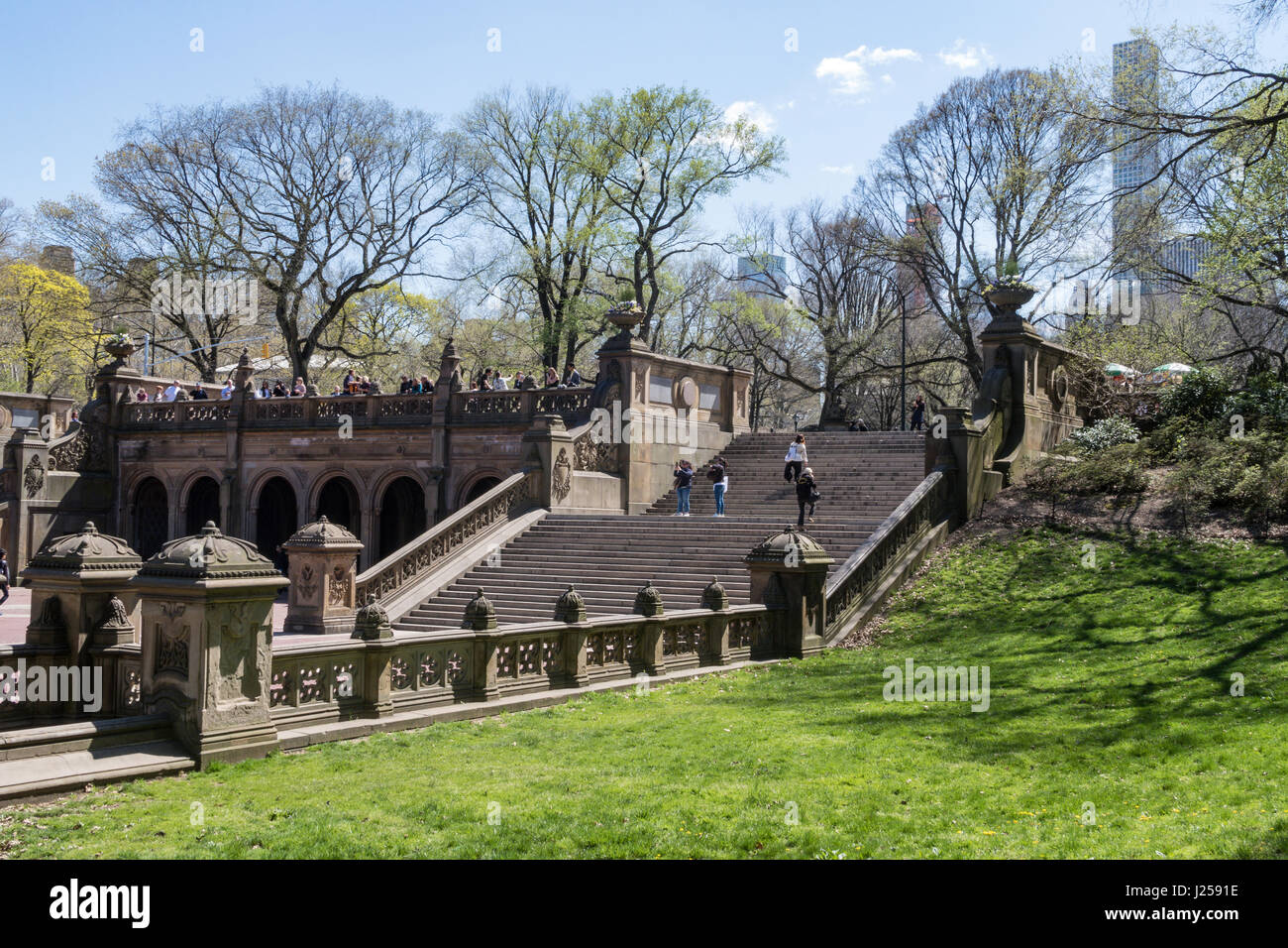 Bethesda Terrace, Central Park in the Springtime, NYC Stock Photo - Alamy