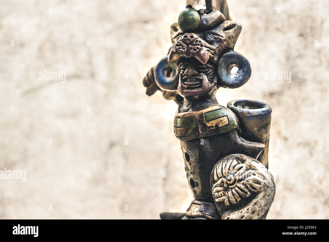 Photograph of an aztec mexican warrior handicraft Stock Photo - Alamy