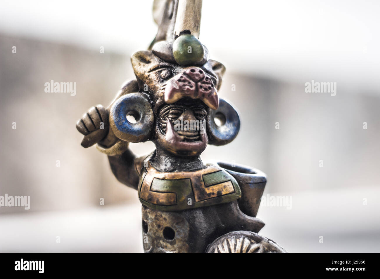 Photograph of an aztec mexican warrior handicraft Stock Photo - Alamy