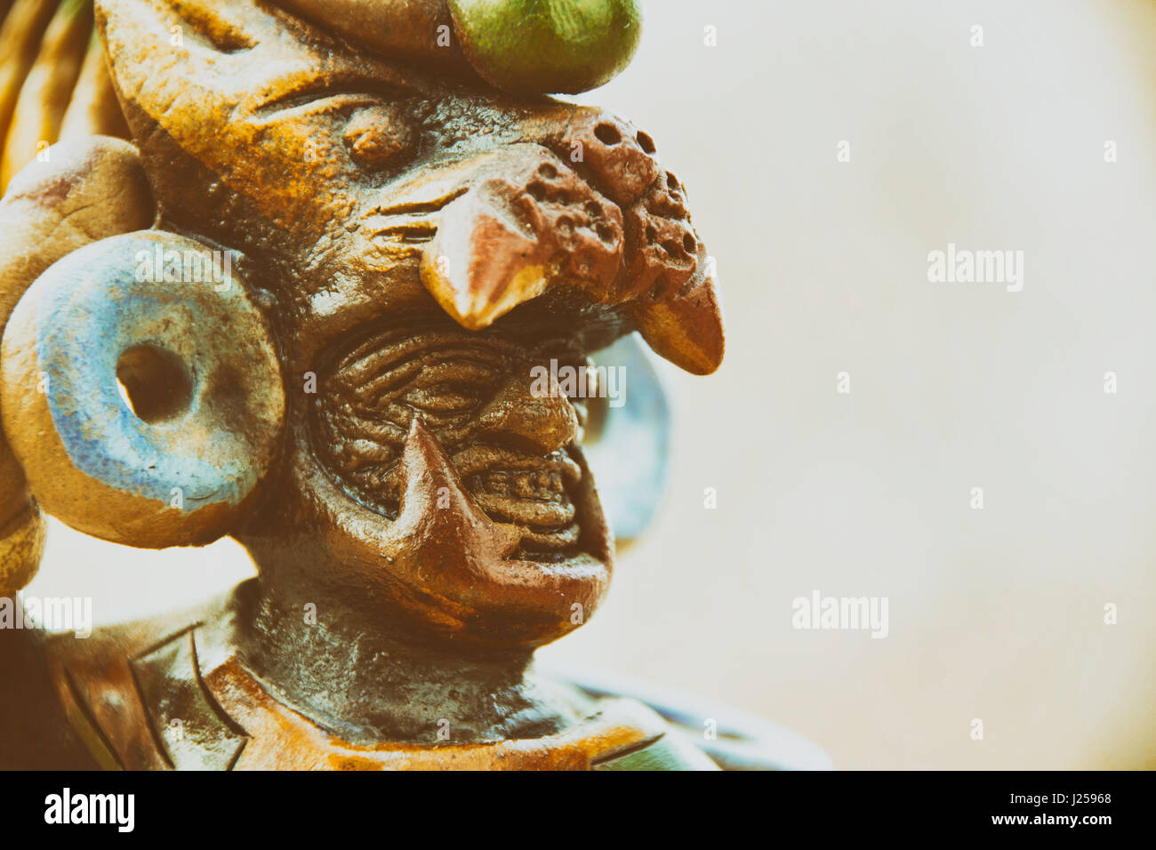 Photograph of an aztec mexican warrior handicraft Stock Photo - Alamy