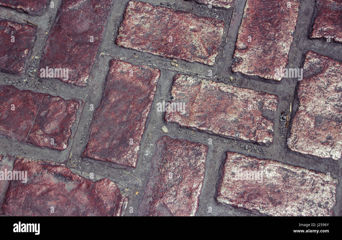 Photograph of a brick floor texture or background Stock Photo - Alamy
