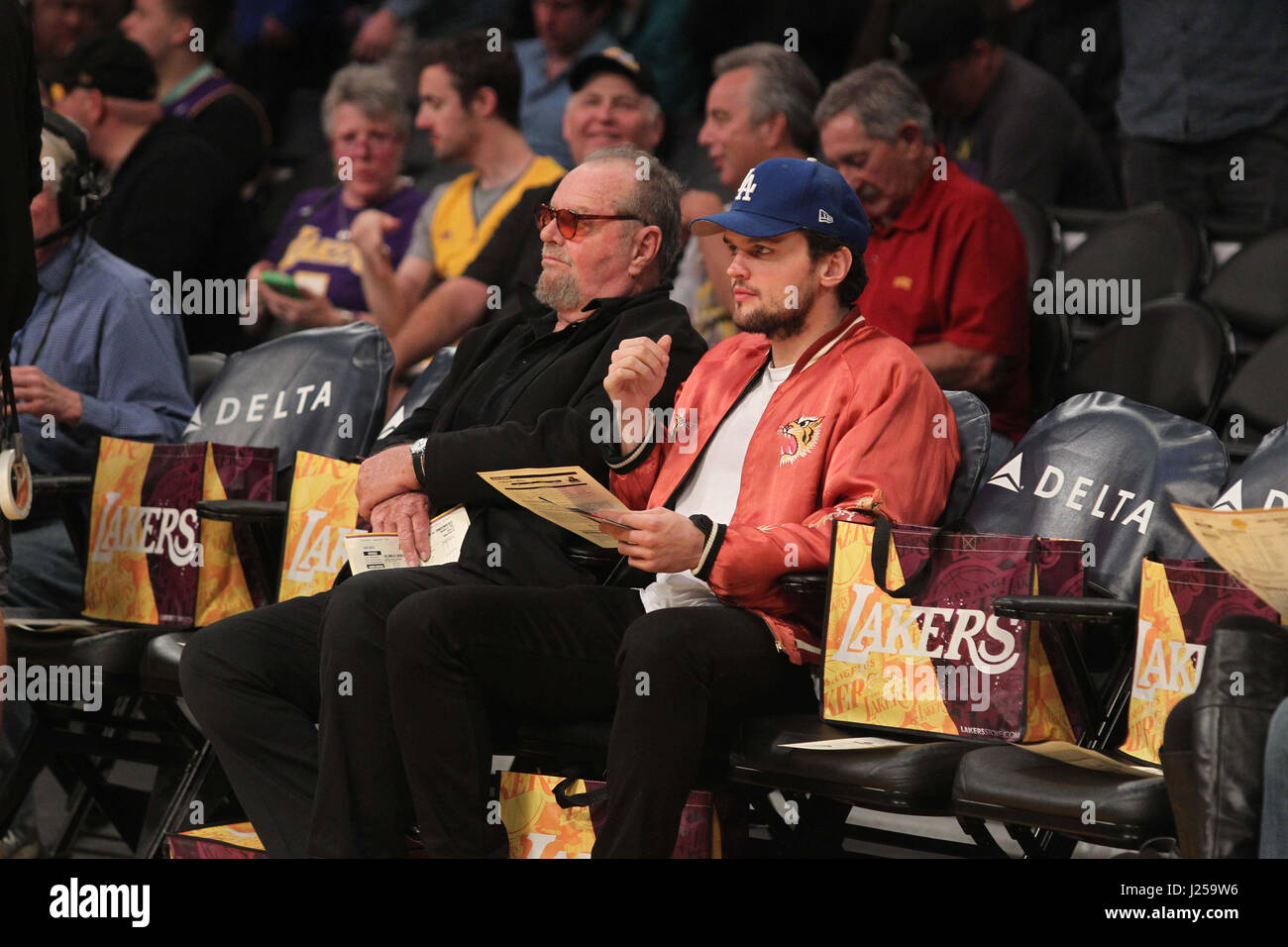 Celebrities at the Los Angeles Lakers game. The Los Angeles Lakers ...